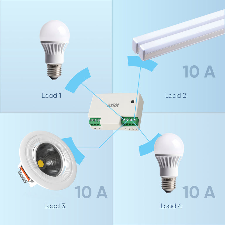 AZIOT 4 Node Smart Switch - Best Smart Switch in India – Aziot
